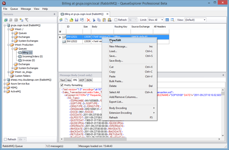 RabbitMQ support in QueueExplorer (Beta)